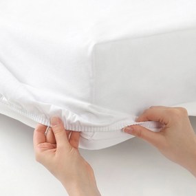 Goldea nepropustné jersey prostěradlo - bílé 80 x 200 cm