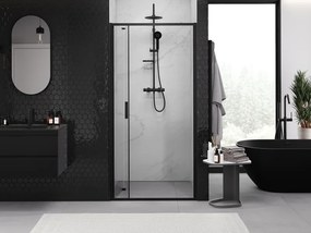 Mexen Exo skládací sprchové dveře 90 cm, transparentní, černé - 816-090-000-70-00
