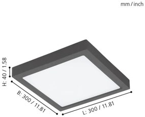 Eglo 96495 - LED Venkovní stropní svítidlo ARGOLIS LED/22W IP44