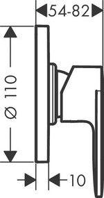 Hansgrohe Vernis Blend, sprchová baterie pod omítku, s tělesem, černá matná, 71663670