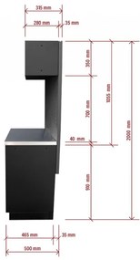 AKČNÍ SET Sestava 6 ks dílenského nábytku SET-CA01082 s nerezovou pracovní deskou MB-TGW80S