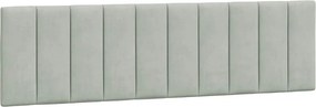 Postel s matrací Hanko světle šedá 180 x 200 cm samet 3208610
