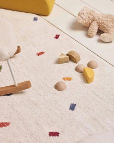 Dětský koberec aniafi 90 x 150 cm bílý MUZZA