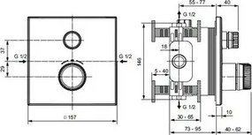 Ideal Standard CeraTherm Navigo - Termostatická sprchová baterie pod o