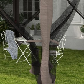 Skládací zahradní stan Outsunny s bočními stěnami pop-up stan 3,25 x 3,25 x 2,65 m ve světle šedé barvě pro zahradní párty a akce |