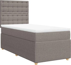 Box spring postel s matrací taupe 80x200 cm textil 3294201