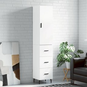 Skříň highboard bílá 34,5 x 34 x 180 cm kompozitní dřevo