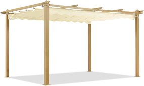 Barbados terasová pergola 3x4 m Garden Point woodlike-béžová