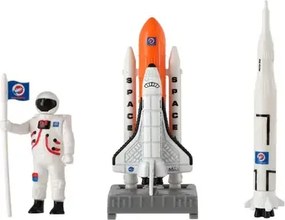 TEDDIES Vesmírná sada astronaut a raketoplán / 6 ks / kov/plast / od 3