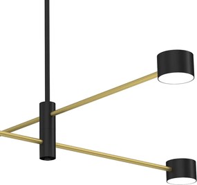 Stropní svítidlo Cross, 4x černé kovové stínítko, b/g, x