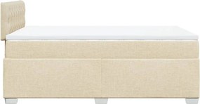 Box spring postel s matrací krémová 120x190 cm textil 3285839