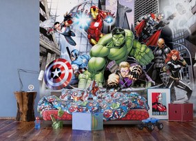 Vliesová fototapeta Marvel Avengers v Akci, Disney | 360 x 270 cm | DFTDNXXL5080