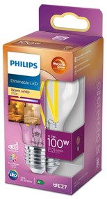 Philips LED Classic WarmGlow E27 A60 10,5W čirá