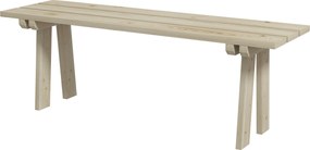 Outsunny Dřevěná zahradní lavice pro 2 osoby 220 kg nosnost, venkovní lavice pro terasu, zahradu a bazén 130x38x45 cm přírodní | Aosom