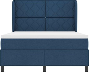 Postel s boxspringem s čelo Modrá 160 x 200 cm textil 3340640