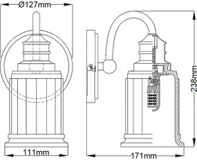 Nástěnné světlo do koupelny Elstead SWELL 1 chrom 1×G9