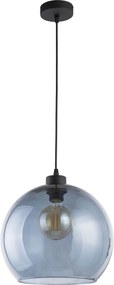 Závěsné osvětlení CARMELO, 1xE27, 60W, 30cm, kulaté, modré sklo Tlg CARMELO 2765