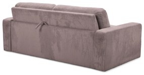 Starorůžová manšestrová rozkládací pohovka 195 cm Nona – Makamii