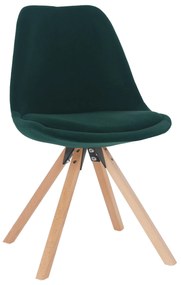 Židle, smaragdová Velvet látka / buk, Tempo Kondela SABRA