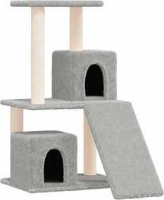 Škrabadlo pro kočky se sisalovými sloupky světle šedé 82 cm 171664