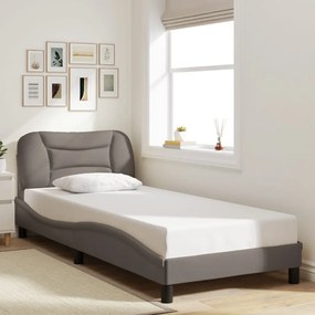 Rám postele s LED bez matrace Hvar Taupe 90x200 cm Látka 3213680