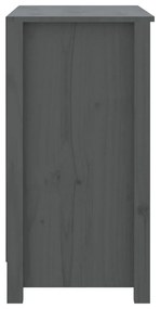 Petromila Knihovna šedá 80x35x68 cm masivní dřevo borovice
