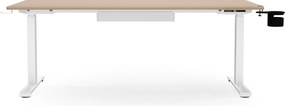 Elektrický stůl s nastavitelnou výškou ergonomický bílý/dub sonoma,1600x800 mm: ARIA