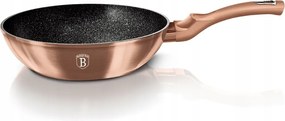 Pánev Wok 28 cm s mramorovým povrchem BerlingerHaus BH-1512 Rose Gold