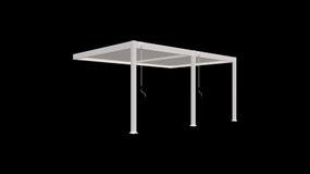 Outdoor Creations Hliníková pergola na stěnu s lamelami ORION 360x530cm 3 stojky Barva: Antracit RAL 7015