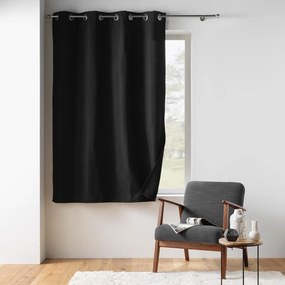 Černý termo/dimout závěs z mikrovlákna 135x180 cm Micropolar – douceur d'intérieur