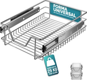 Výsuvný koš do skříňky sada 2 ks 40cm šířka skříňky vnější rozměr