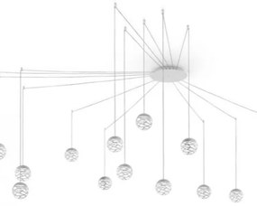 Závěsné svítidlo Kelly Cluster, 1 x 9W LED 2700 K stmívatelné, černé Studio Italia Design 147015