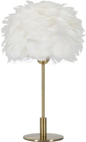 Stolní lampa Ball Feather 50 cm bílo-zlatá