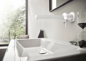 Hansgrohe Finoris, umyvadlová baterie pod omítku 240, 2-otvorová instalace, EcoSmart, bílá matná, 76050700