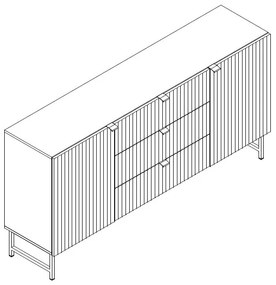 Široká komoda se zásuvkami Edinburgh