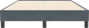 Postel Box Spring bez matrace tmavě šedá 120x210 cm samet 3315820