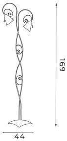 Stojací lampa KOKARDA 2xE14/60W/230V
