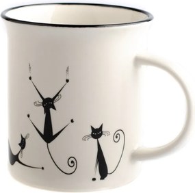 Porcelánový hrnek Dakls Cats Nero, 310 ml