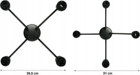 Závěsná lampa DRON 4xE27 WOOD DIAMOND
