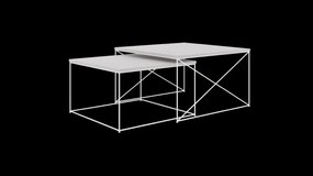 ADRK Furniture Konferenční stolek 2v1 Licco CT-LIC-W-BE