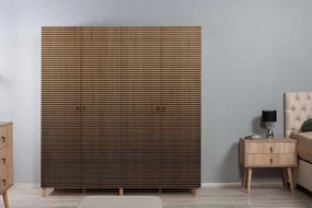 Designová šatní skříň Vallissa II 192 cm vzor dub