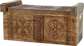Krabička Grimaud s vyřezáváním a víkem z recyklovaného dřeva – 36*19*17 cm