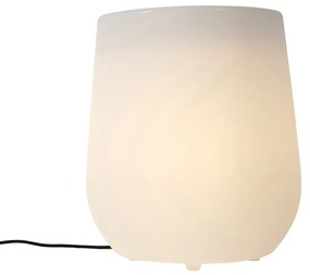 Venkovní stojací lampa květináč bílá IP44 - Flowerpot