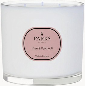 Ručně vyrobená vonná svíčka se třemi knoty Vintage Aromatherapy (růže, pačule a zelené stonky)