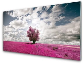 akrylový obraz Strom Pole Příroda 125x50 cm