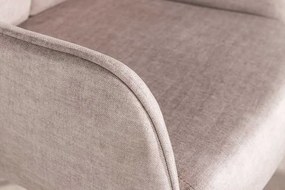 Designová otočná židle Brock béžový samet