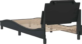Rám postele bez matrace Zadar černý 90x200 cm umělá kůže 3208156