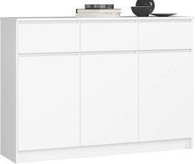 Komoda K140 3D3SZ bílá