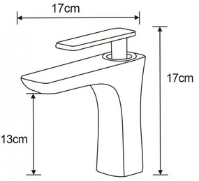 Mexen Indus umyvadlová baterie, černá-zlatá, 744600-75