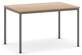 B2B Partner Stůl do jídelny, tmavěšedá konstrukce, 1200 x 800 mm, buk